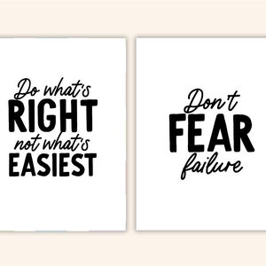 B&W Growth Mindset Posters || 8 Inspiration Quote Posters for Classroom ...