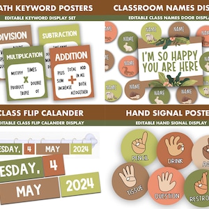 Woodland Classroom Decor Bundle || Editable Classroom Printable Display ...