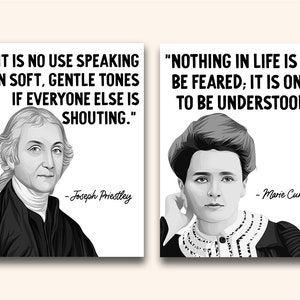 Famous Chemists Printable Posters || 10 Inspiration Chemistry Quote ...