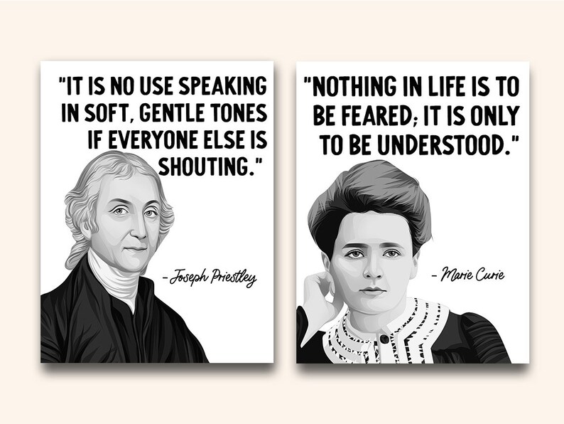 Famous Chemists Printable Posters 10 Inspiration Chemistry - Etsy