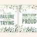 Green Botanicals Growth Mindset Posters 8 Inspiration Quote Posters for ...