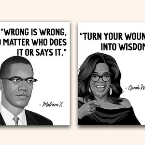 Famous Black Leaders Printable Posters | 10 Inspiration Black Leader ...