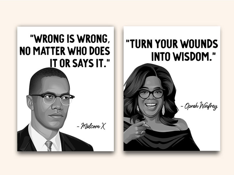 Famous Black Leaders Printable Posters 10 Inspiration Black - Etsy