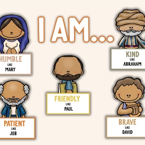 Boho Bible Characters Bulletin Board || 19 Printable Christian ...