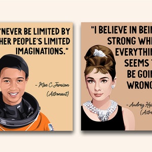Inspirational Women Printable Posters || 10 Inspiration Women Quote ...