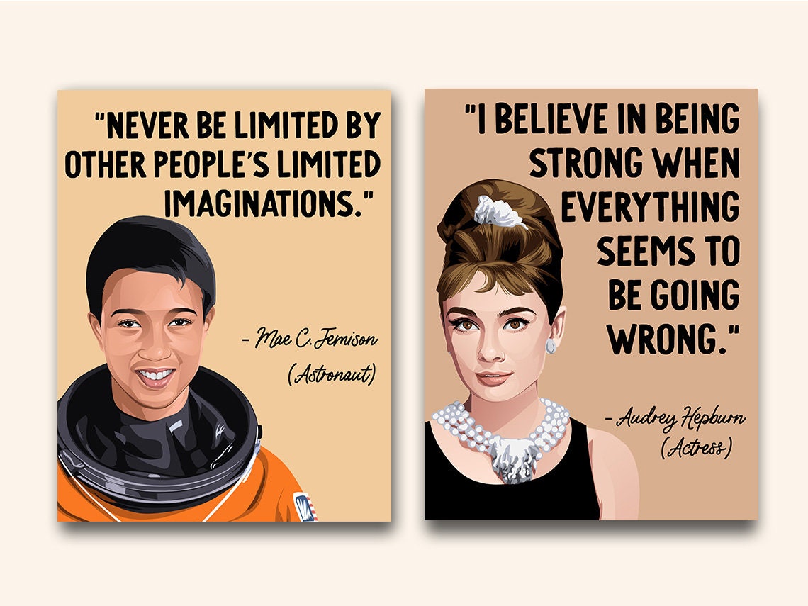 Inspirational Women Printable Posters || 10 Inspiration Women Quote ...