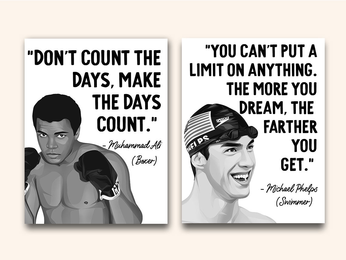 Inspirational Athletes Printable Posters 10 Inspiration - Etsy