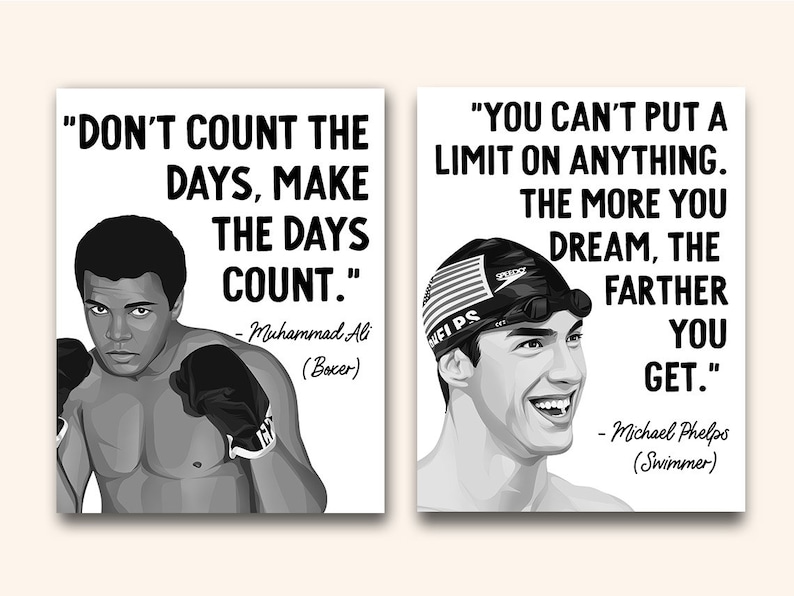 Inspirational Athletes Printable Posters || 10 Inspiration Quote ...