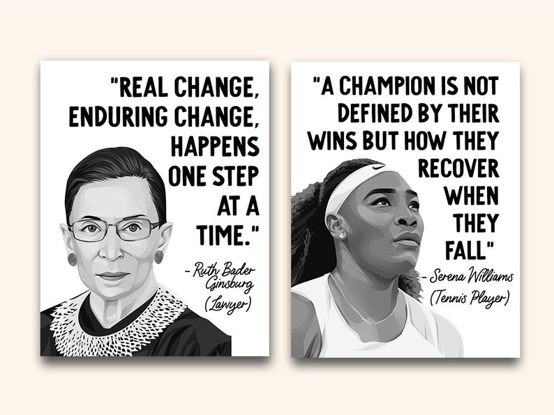 Inspirational Women Printable Posters || 10 Inspiration Women Quote ...