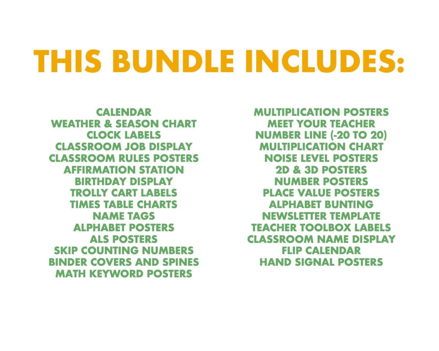 Safari Classroom Decor Bundle || Editable Classroom Printable Display ...