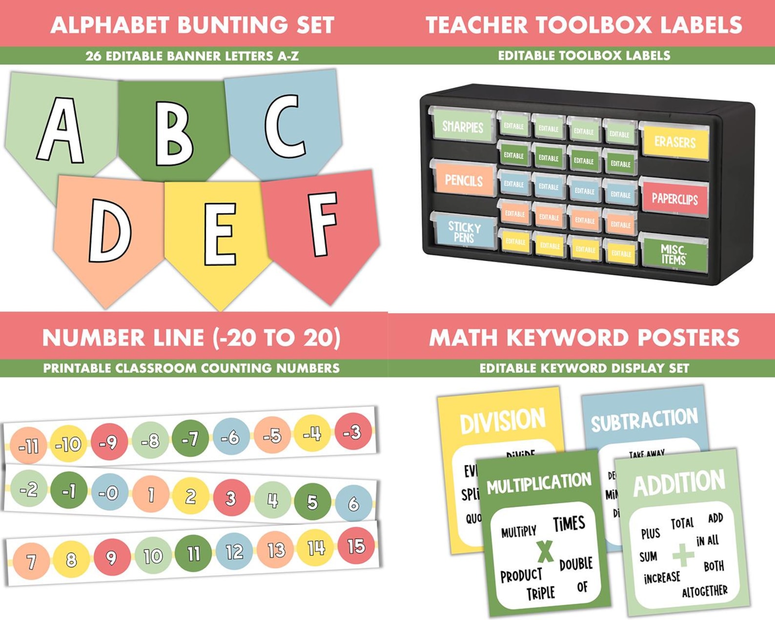 Farm Classroom Decor Bundle || Editable Classroom Printable Display ...