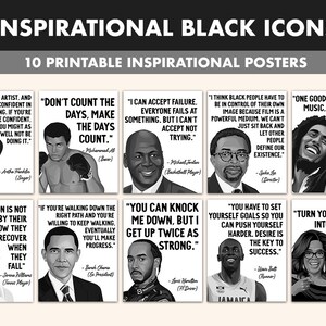 Black Icons Printable Posters 10 Inspiration Black People Quote Posters ...