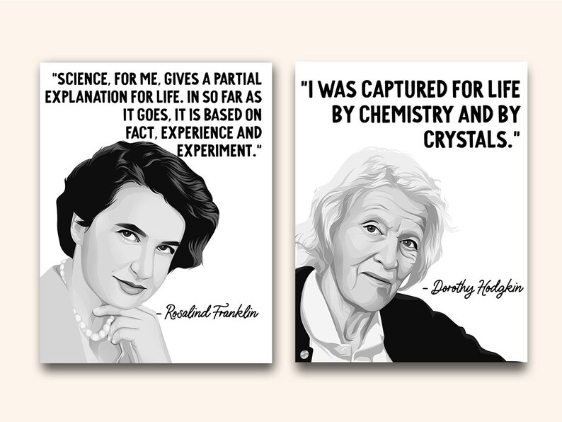 Famous Chemists Printable Posters 10 Inspiration Chemistry - Etsy