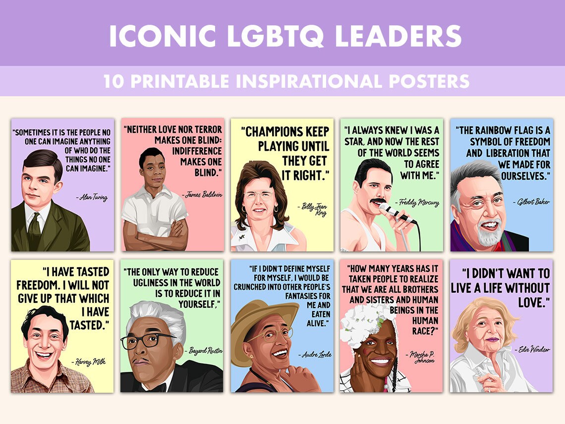 LGBTQ Quotes Printable Posters 10 LGBT Posters for - Etsy UK