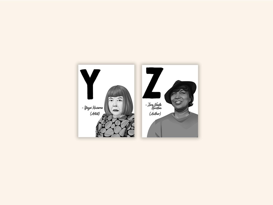 Alphabet Famous People Printable Prints || 26 Inspiration Posters for ...