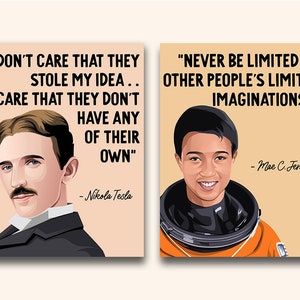 Famous Scientists Printable Posters || 10 Inspiration Science Quote ...