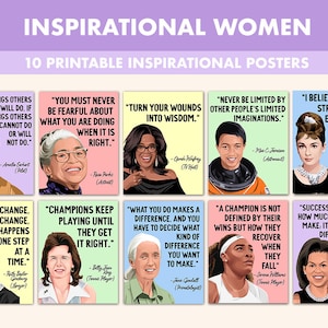 Inspirational Women Printable Posters 10 Inspiration Women - Etsy