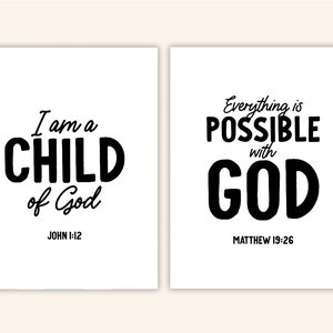 Bible Quote Posters || 8 Inspirational Bible Verse Wall Art for ...