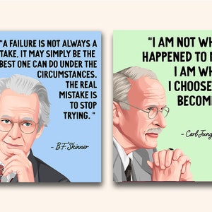Famous Psychologists Printable Posters || 10 Iconic Psychologists Quote ...