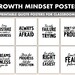 B&W Growth Mindset Posters 8 Inspiration Quote Posters for - Etsy