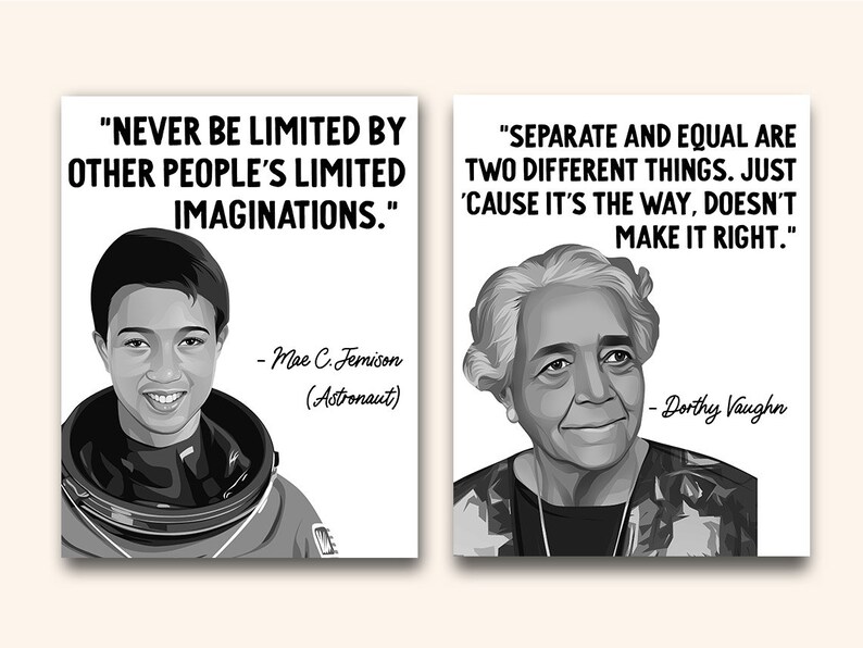Black Scientist Printable Posters 10 Inspiration Black - Etsy