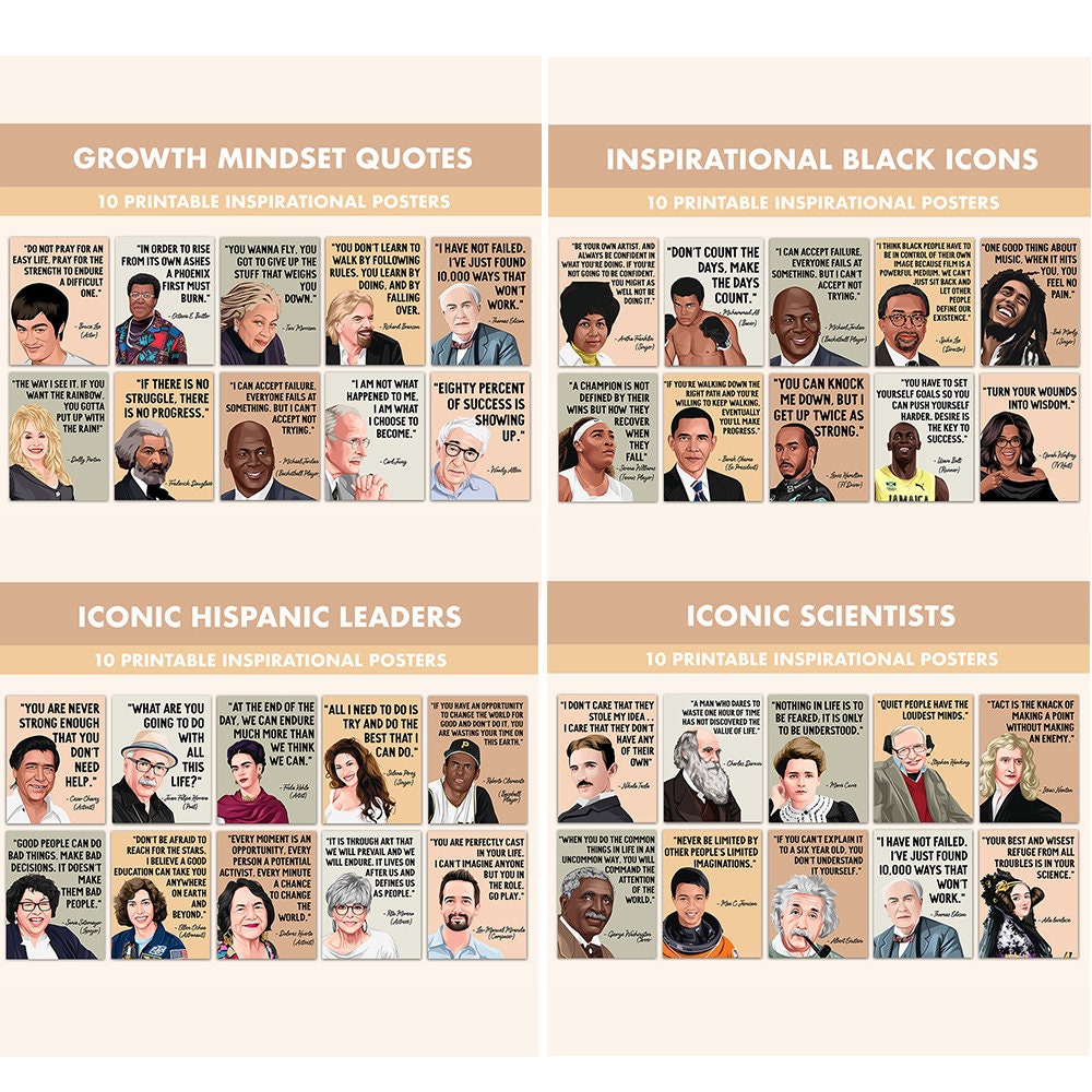 Giant Classroom Poster Bundle Printable Posters || Inspiration People ...