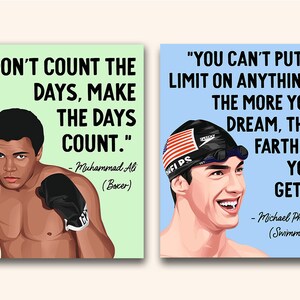 Inspirational Athletes Printable Posters || 10 Inspiration Quote ...