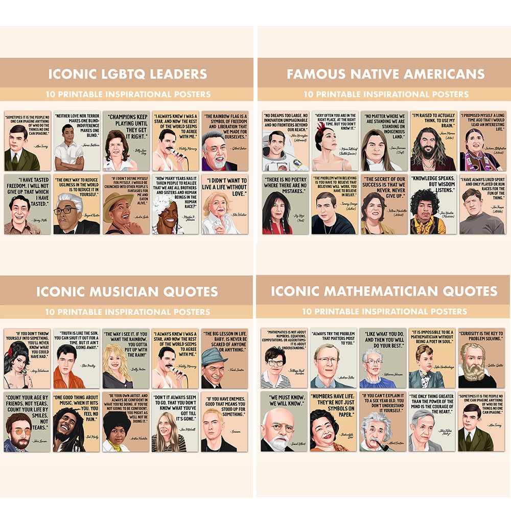 Giant Classroom Poster Bundle Printable Posters || Inspiration People ...