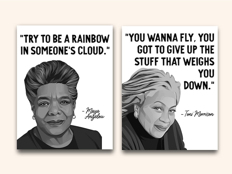 Famous Black Authors Printable Posters 10 Inspiration Black - Etsy