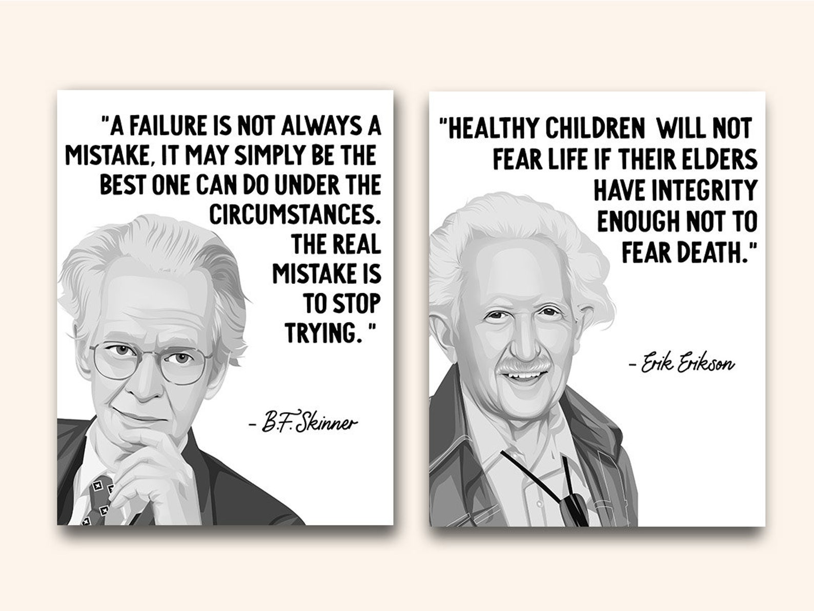 Famous Psychologists Printable Posters || 10 Iconic Psychologists Quote ...