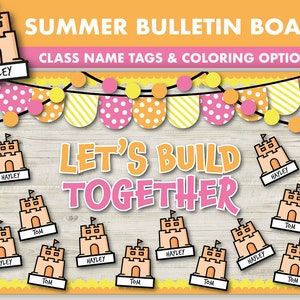 Sandcastle Bulletin Board Kit Summer Bulletin Boards Digital May ...