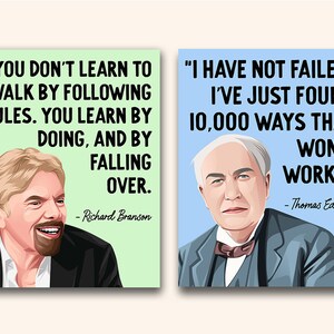 Famous Growth Minset Quotes Printable Posters || 10 Growth Mindset ...