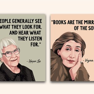 Female Authors Printable Posters || 10 Inspiration Woman Author Posters ...