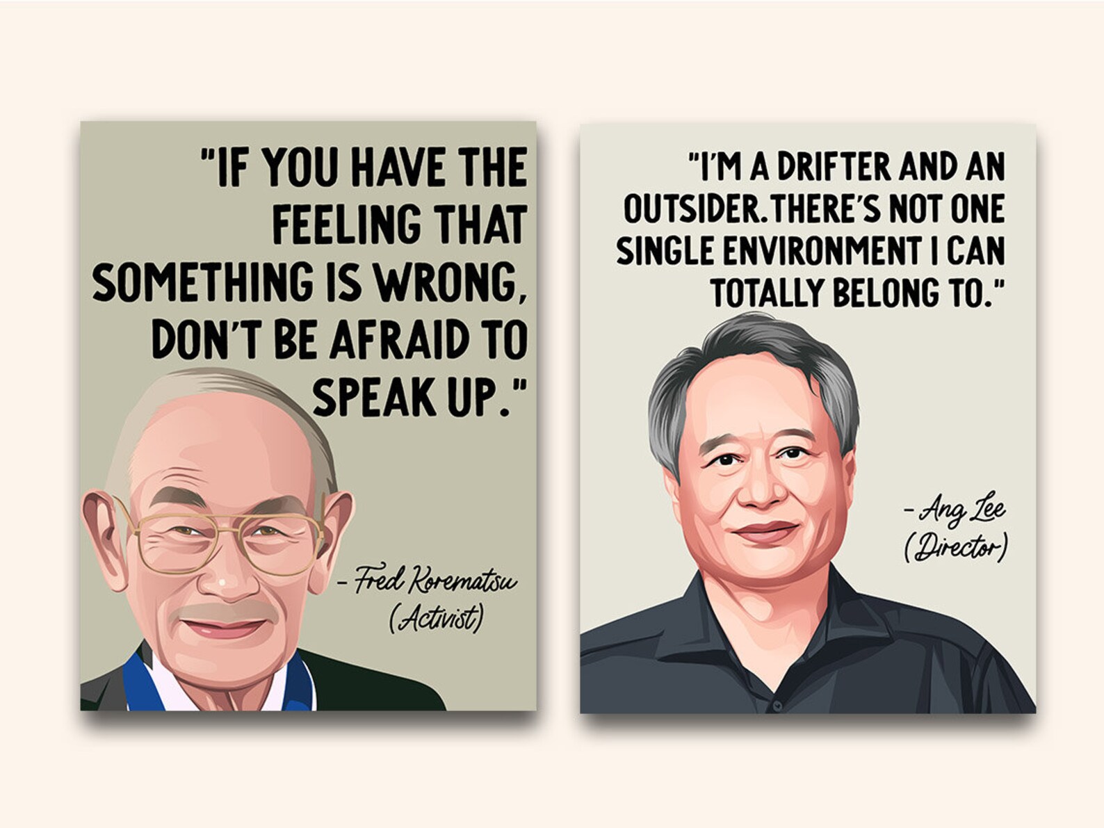 Asian American Leaders Printable Prints || 10 Inspiration Quote Posters ...