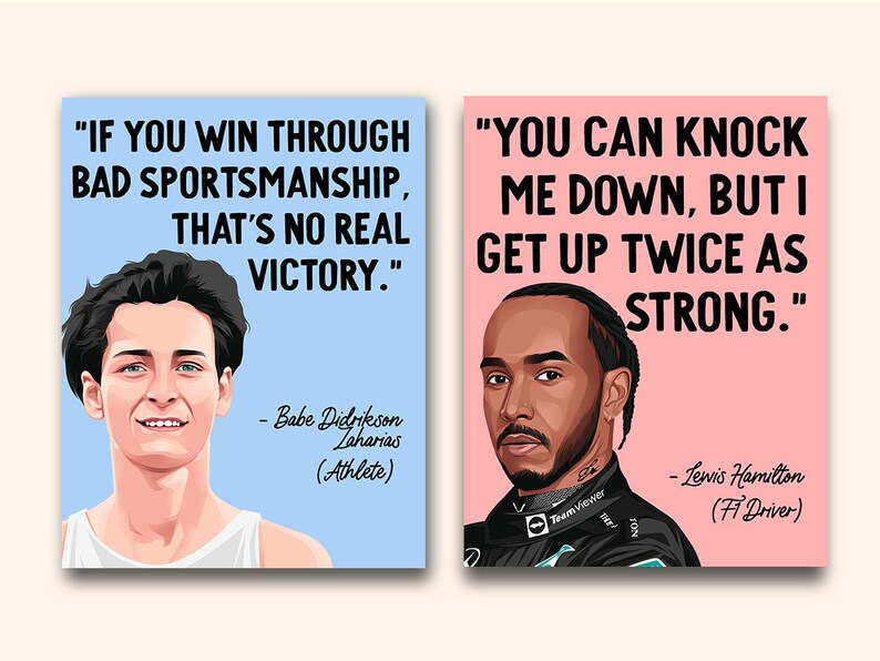 Inspirational Athletes Printable Posters 10 Inspiration - Etsy