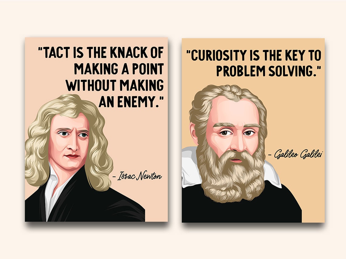Famous Physics Printable Posters || 10 Inspiration Physics Quote Posters for Classroom Boho ...