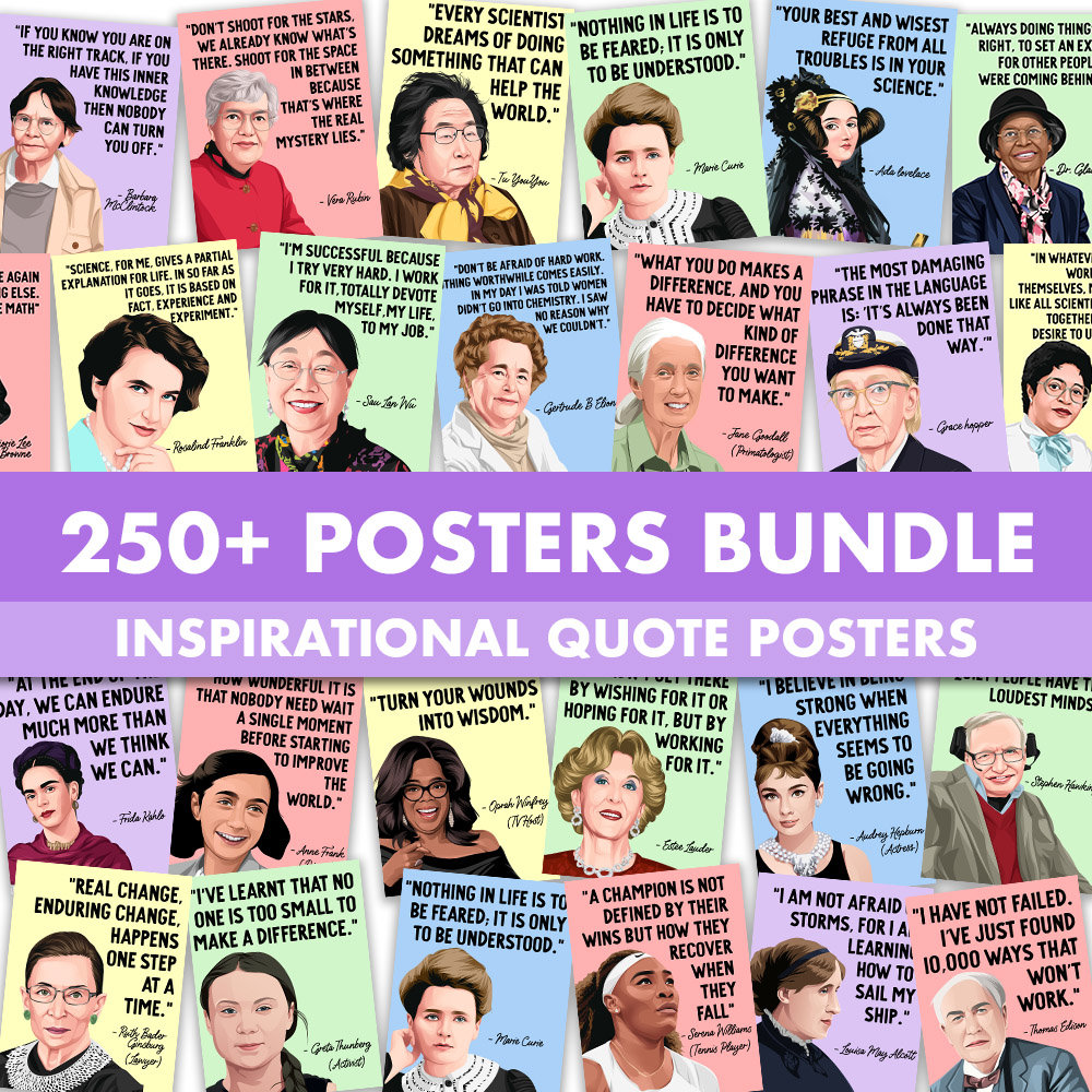 Giant Classroom Poster Bundle Printable Posters || Inspiration People ...