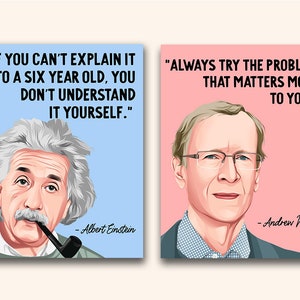 Famous Mathematicians Printable Posters || 10 Inspiration Math Quote ...