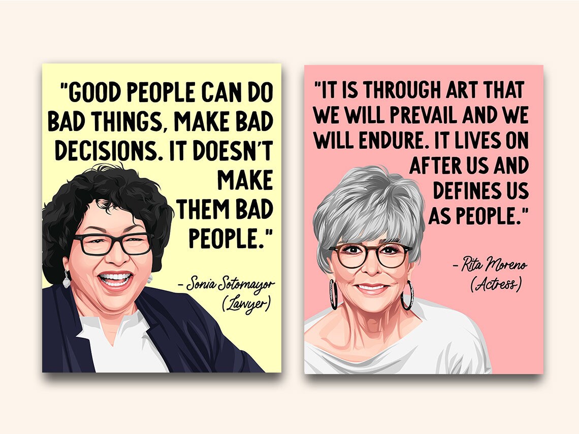 Hispanic Leaders Quotes Printable Posters || 10 Hispanic Heritage Month ...