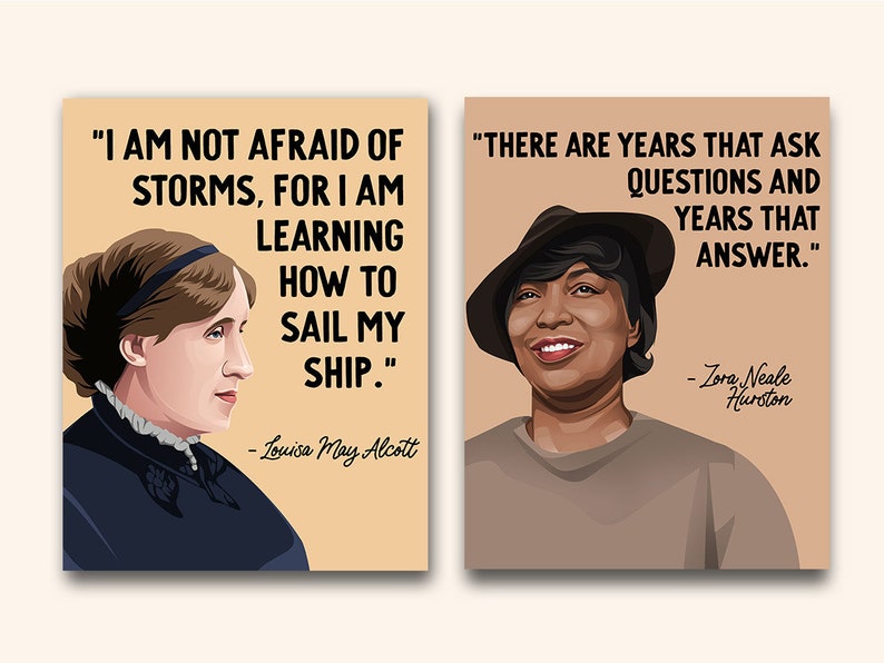 Female Authors Printable Posters 10 Inspiration Woman - Etsy