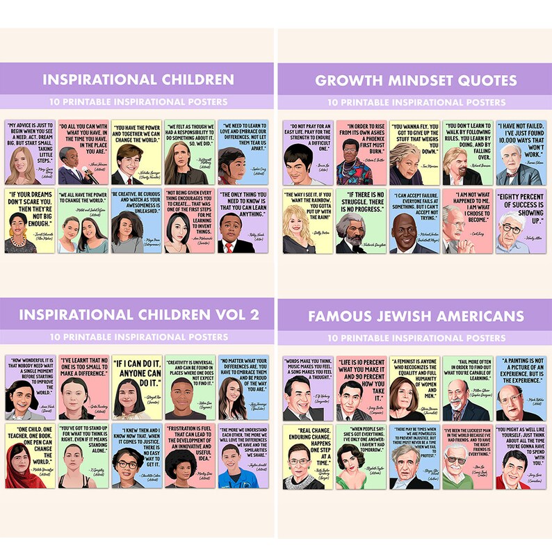 Giant Classroom Poster Bundle Printable Posters || Inspiration People ...