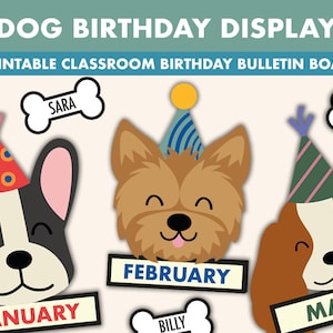 Dog Birthday Bulletin Board Kit Dog Birthday Display - Etsy