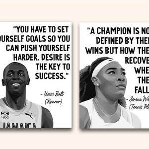 Inspirational Athletes Printable Posters || 10 Inspiration Quote ...