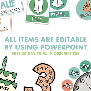 House Plants Classroom Decor Bundle || Editable Classroom Printable ...