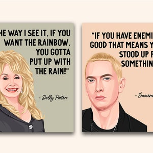 Famous Singers Printable Posters || 10 Inspiration Singers Quote ...