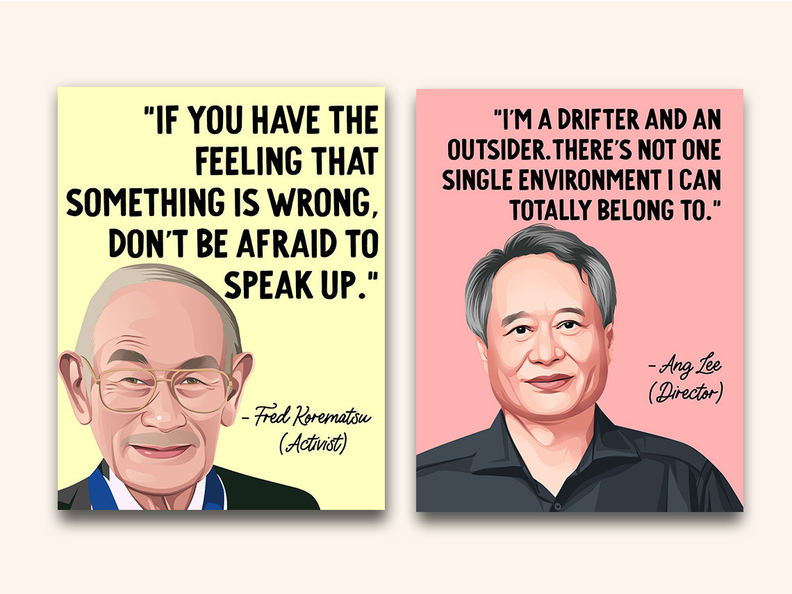 Asian American Leaders Printable Prints || 10 Inspiration Quote Posters ...