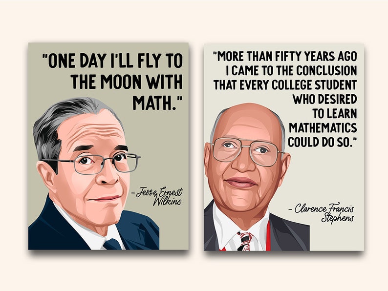 Black Mathematicians Printable Posters 10 Inspiration Black - Etsy