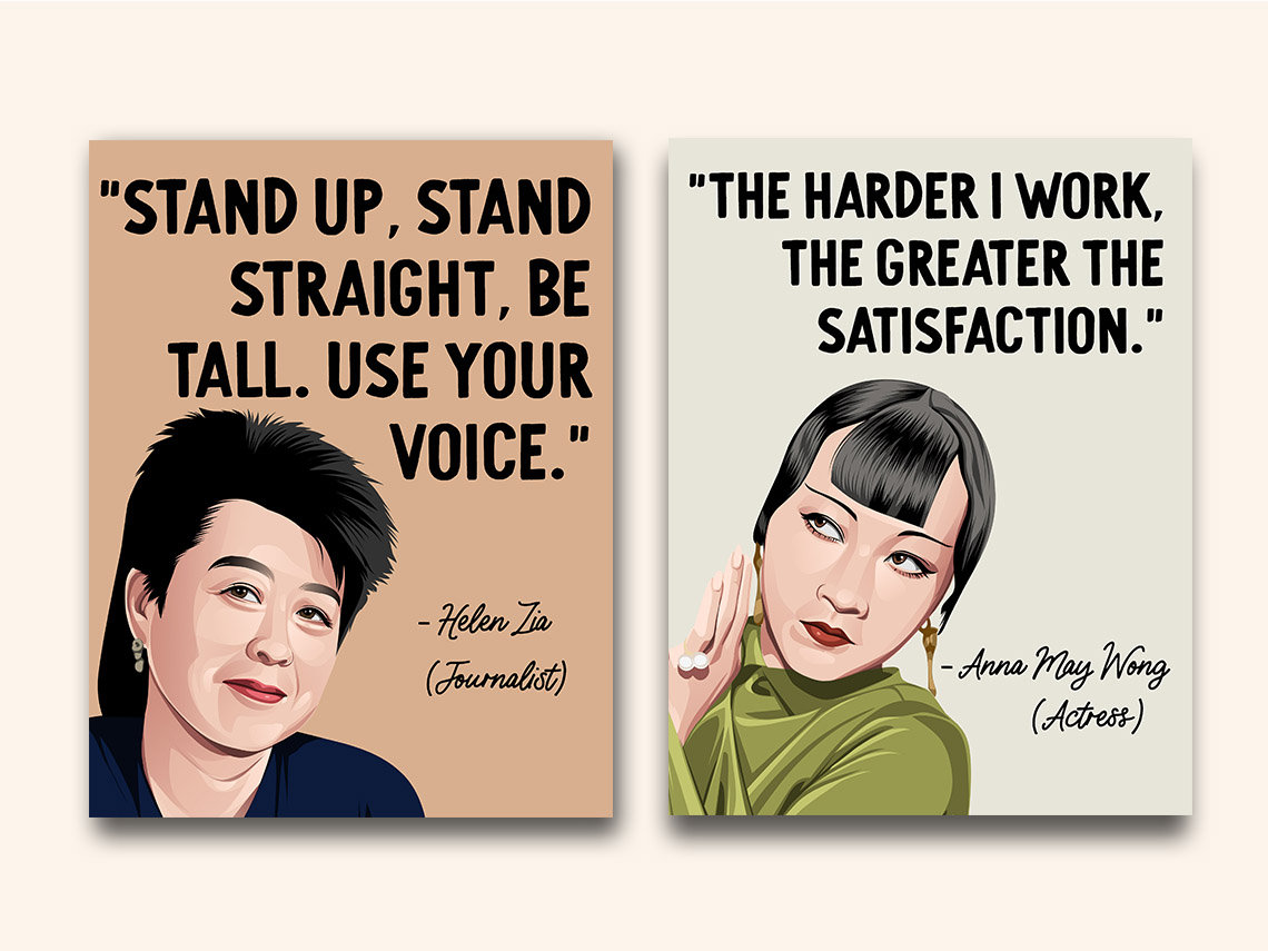 Asian American Leaders Printable Prints || 10 Inspiration Quote Posters ...