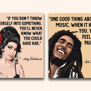 Famous Singers Printable Posters || 10 Inspiration Singers Quote ...