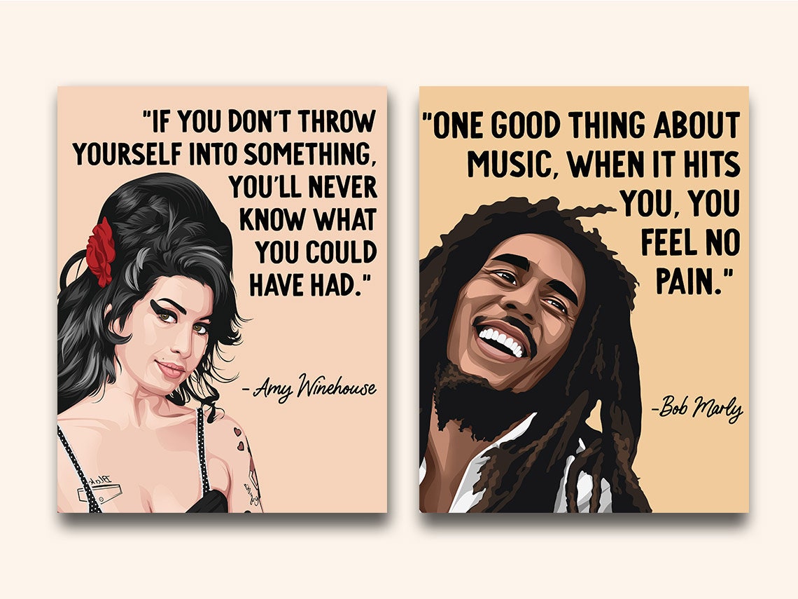 Famous Singers Printable Posters || 10 Inspiration Singers Quote ...